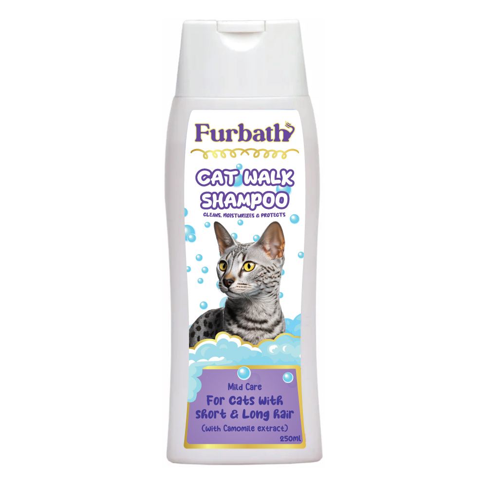 Furbath Cat Walk Shampoo with Camomile Extract for Cats with Short and ...