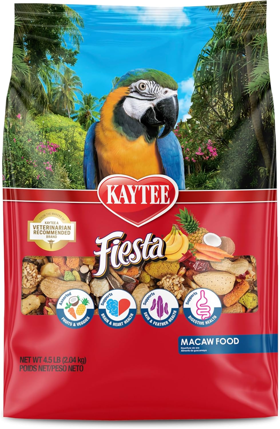 Kaytee KT Fiesta Macaw Parrot Food 6/4.5LB/2.1kgs